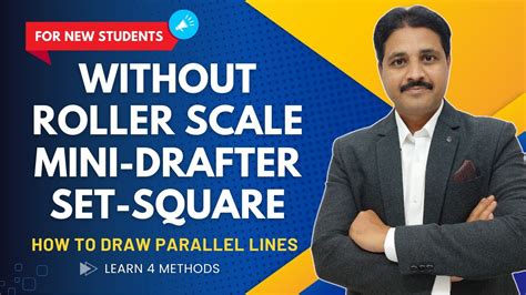 HOW TO DRAW PARALLEL LINES WITHOUT SET SQUARE BASIC GEOMETRICAL CONSTRUCTION PART 5 YouTube