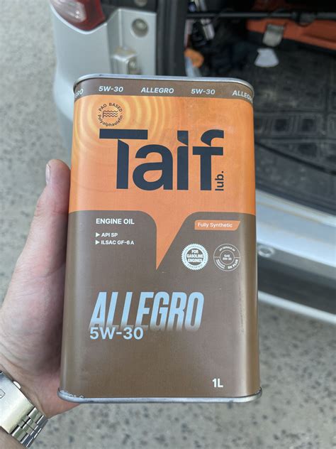 Залил Taif Allegro 5w30 — Mitsubishi Outlander (3G), 3 л, 2017 года ...