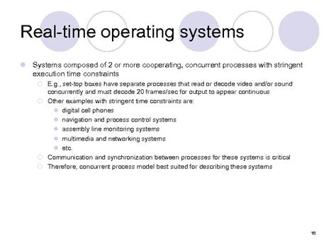 5 High Performance Embedded Systems Using Concurrent Process Cont