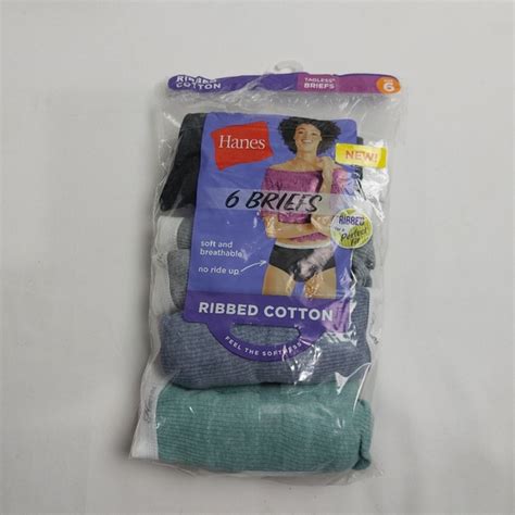 Hanes Intimates And Sleepwear Hanes Ribbed Cotton Briefs Womens Size