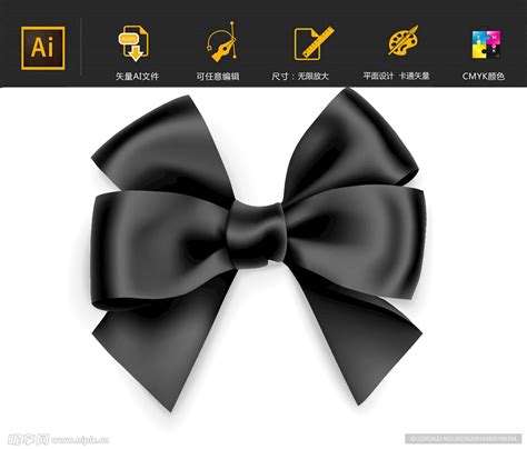 矢量黑色蝴蝶结设计图 卡通设计 广告设计 设计图库 昵图网