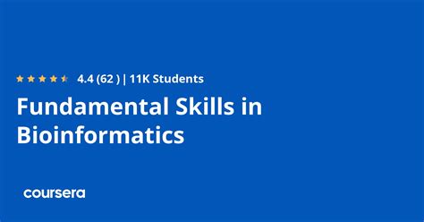 Fundamental Skills In Bioinformatics Coursera
