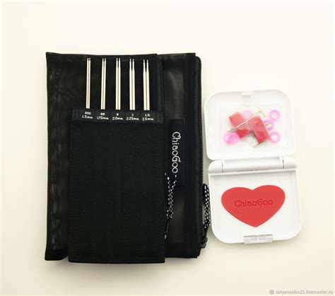 Наборы ультратонких спиц ChiaoGoo Twist Mini 13 см и 10 см 1,5мм-2,5мм ...