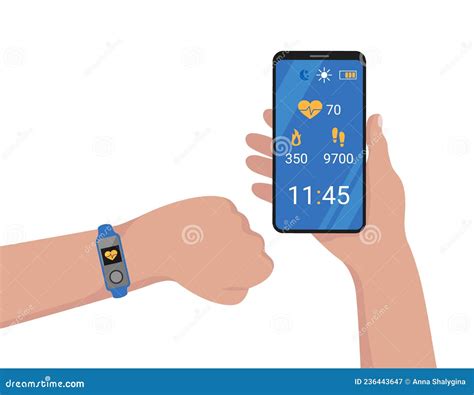 Nfc Bracelet Connected To Smartphone Linear Icon Nfc Phone