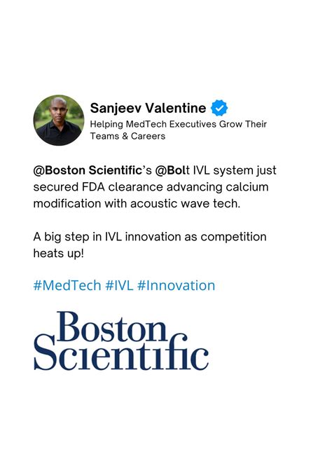 Boston Scientific Secures Fda Clearance For Bolt Ivl System Sanjeev