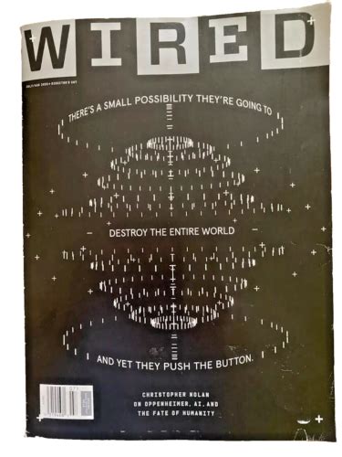 Wired Magazine Julyaug 2023 Chris Nolan Buttigieg Red Cloud Carbon