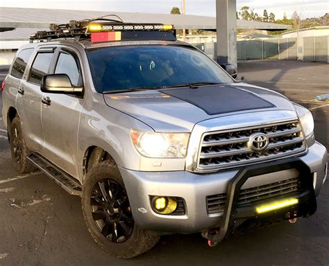 Toyota Sequoia 2nd Gen Lensun 85w Hood Flexible Solar Panel Trail
