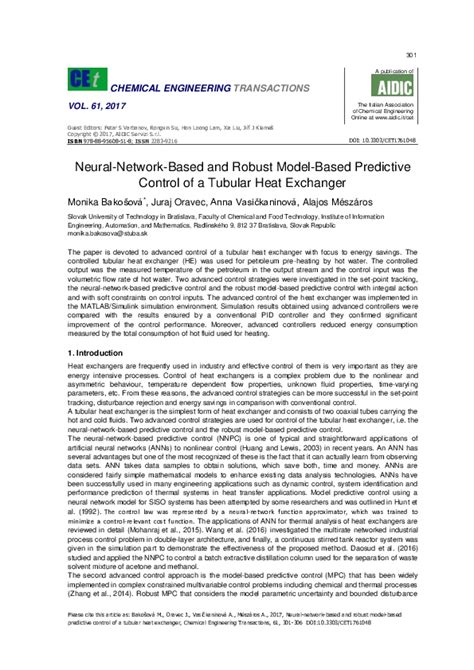 pdf neural network based and robust model based predictive control of