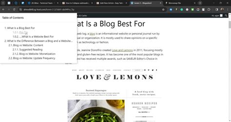 How To Use And Configure The Sticky Toggle Option Easy Table Of Contents