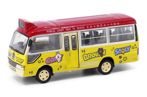 Tiny Hong Kong Bus Model Shop Die Cast Model Car 16 Seat Public Light Bus Line Friends