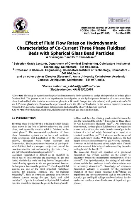 Pdf Effect Of Fluid Flow Rates On Hydrodynamic Characteristics Of Co Current Three Phase