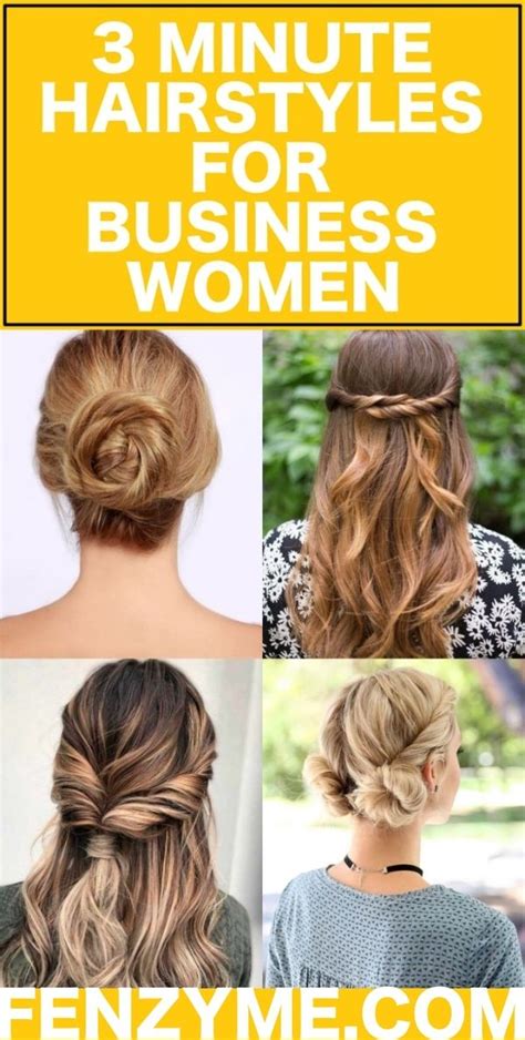 Easy And Quick Hairstyles Hairstyles For Working Women 35 Too