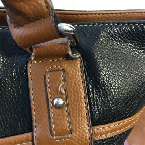 Tignanello Bags Tignanello Black Brown Genuine Leather Bag Poshmark