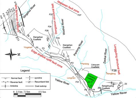 Sketch Map Of Structural Geology In Hancheng Mining Area Download Scientific Diagram