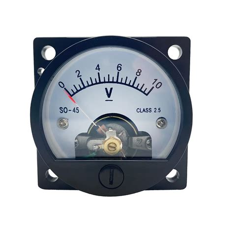 Lepevney Analog Dial Panel Meter Voltmeter Gauge So 45 Dc 0 10v Round Current