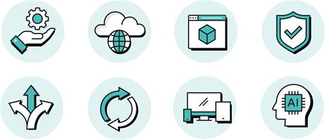 Cloud Computing Icons Cloud Based Software Icons Remote Work Icons