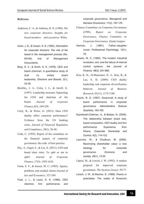 Leadership Structure Duality Versus Non Duality Pdf