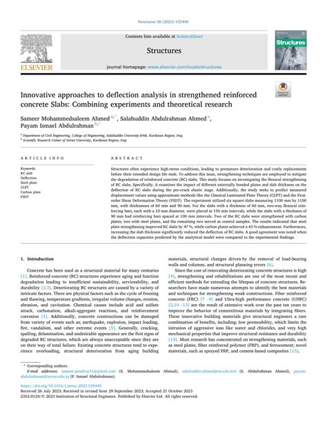 Pdf Innovative Approaches To Deflection Analysis In Strengthened