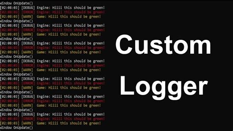 How To Create A Custom Logger Game Engine From Scratch Youtube