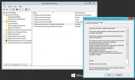 Change Password Complexity And Minimum Length In Windows Server