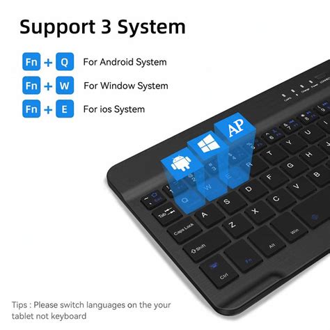 10 Inch Mini Universal Wireless Bluetooth Keyboard Wireless Mouse Set For Android Ios Ipad