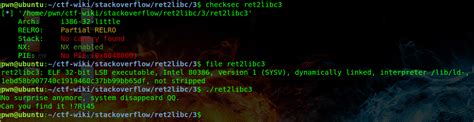 Stackoverflow之ret2libc 1