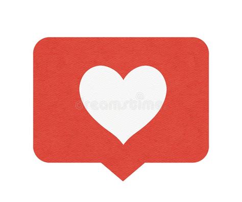Social Media Like Notification Icon With Heart Symbol In Bright Red And