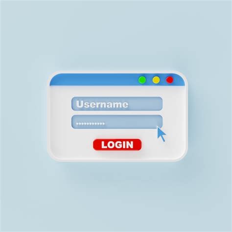 Login Username And Password User Interface Popup Window On Blue