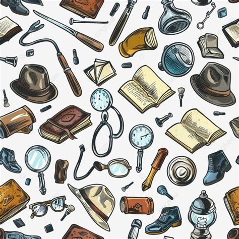 Detective Investigation Seamless Pattern Vector Detective