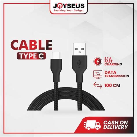 Jual Joyseus Usb Type C 3 A Braided Fast Charging Type C Cable