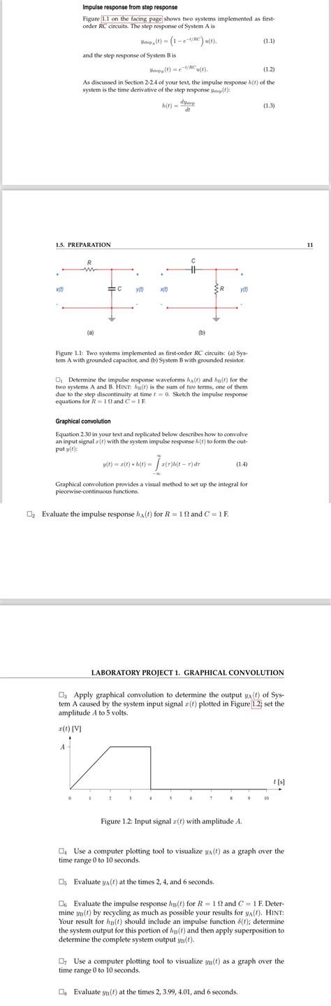 Solved Adetermine The Impulse Response Waveforms Hat ﻿and