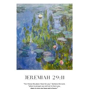 Jeremiah 29 11 Wall Art Christian Bible Verse Print Scripture Religious