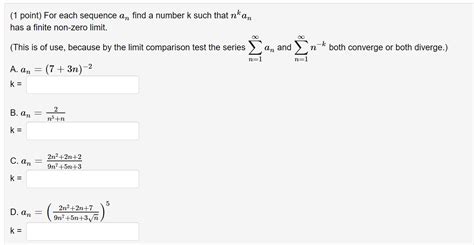 solved 1 point for each sequence an find a number k such