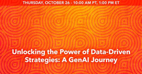 Unlocking The Power Of Data Driven Strategies A Genai Journey Kmworld