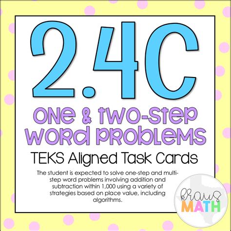 24c One And Multi Step Word Problems Teks Aligned Task Cards Kraus Math