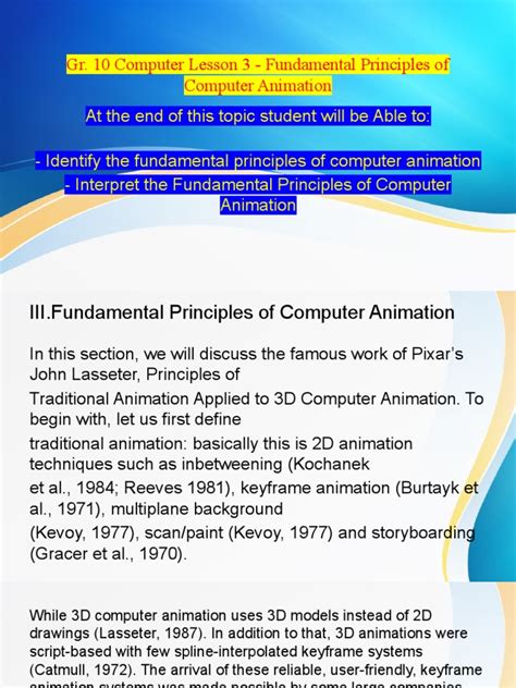 Gr10 Lesson 3 Part 2pptx 2 Pdf Animation Computer Animation