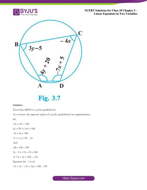 ncert solutions for class 10 maths exercise 3 7 chapter 3 linear