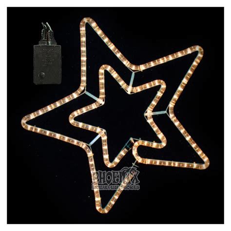 Φωτιζόμενα Σχέδια Χριστουγεννιάτικο Φωτιζόμενο Αστέρι Διπλό Λευκό Εξωτερικού Χώρου Με 8