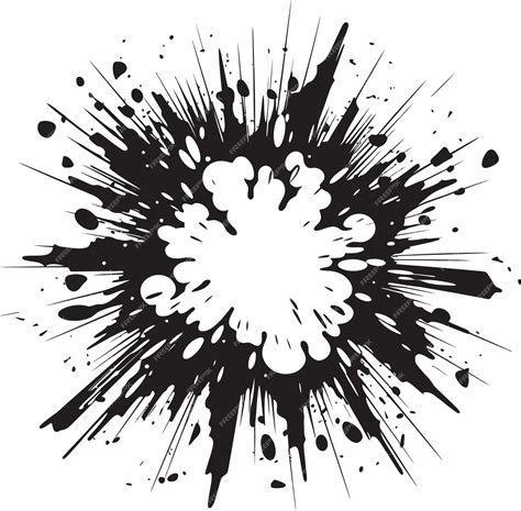 Premium Vector Iconic Burst Comic Explosion Logo In Black Action Packed Art Black Explosive