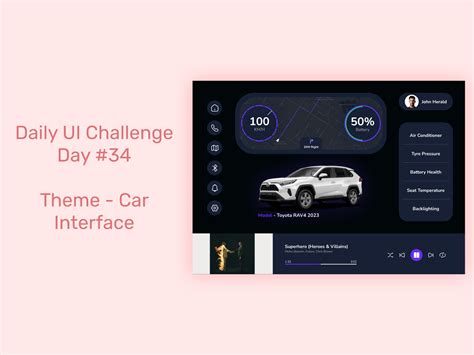 Daily Ui Challenge 34 Car Interface By Ahmed Nassar On Dribbble