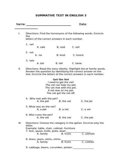 Summative Test 3rd Quarter Pdf