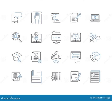 Cyber Education Line Icons Collection Cybersecurity Digital Literacy Online Safety