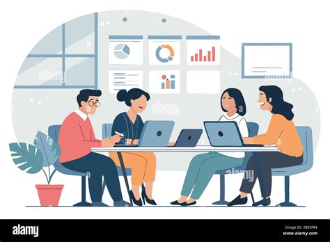 Collaborative Teamwork Diverse Team Brainstorming Business Strategy Data Analysis Project