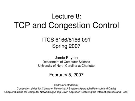 Ppt Lecture 8 Tcp And Congestion Control Powerpoint Presentation