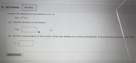 solved consider the following function defined on 0 ∞