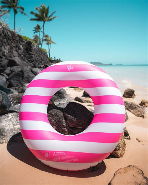 Pink Stripe Pool Float By Float Naked Sports Outdoor Recreation Sand Water Toys Etna Pe