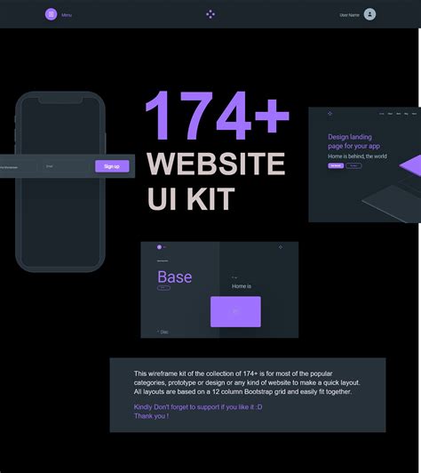174 Wireframe Website UI Kit On Behance