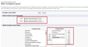 Compact Layout In Salesforce
