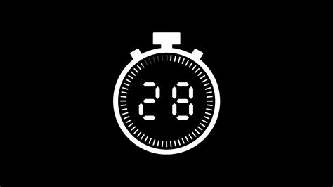 30 second countdown timer animation from 30 to 0 seconds modern white