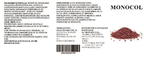 Monocol X 60 Caps Solchem Bioclick
